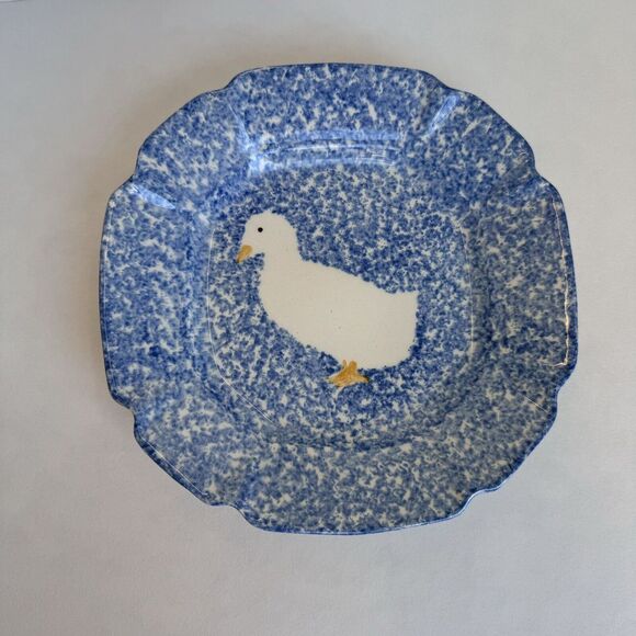 Gustin | Dining | Nsgustin Pottery Los Angeles Blue Stipple Duck Dinner ...